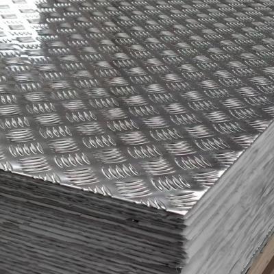 China 5052 3000 Series 5 bar aluminum tread plate 2mm aluminium checker plate for sale