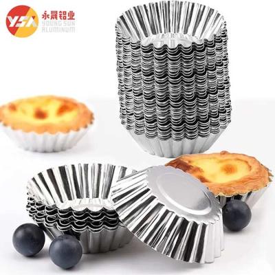 China Household Aluminum Foil Cups Mini Egg Tart Mold Pan for Baking 4 oz for sale