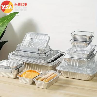 China Customized Logo Aluminum Foil Container Eco Friendly Food Grade Perfect For Food Delivery Catering And Storage Solutions for sale