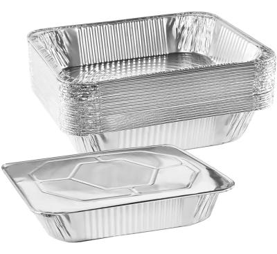 China 314x204mm Aluminum Roaster Pan Disposable Rectangular Foil Trays for sale