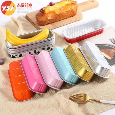 China Disposable Rectangular Aluminum Bakeware Container for Oven Baking Bread Cake Nonstick for sale