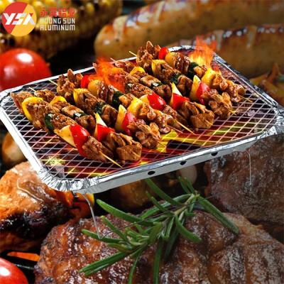 China Aluminum Barbecue Grill Disposable Grill Pans Metal Mesh Aluminum Stand for sale