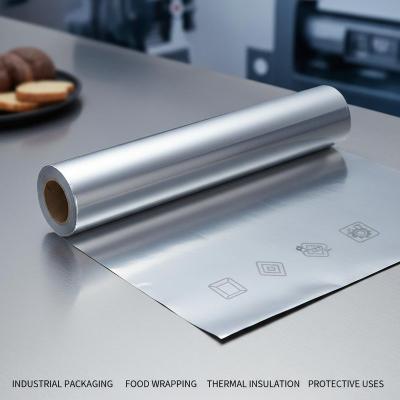 China One Side Matt Aluminum Foil Alloy Perfect for Industrial Packaging Food Wrapping Thermal Insulation and Protective Uses for sale