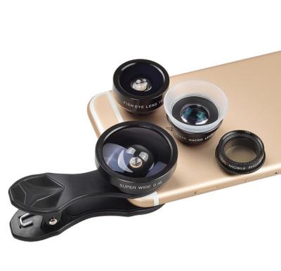 China 5 in 1 Camera mobile phone Lens Kit for iPhone 5s 6s 7 Samsung Xiaomi redmi Fisheye Macro Wide Angle CPL fiter lente SJ5 for sale
