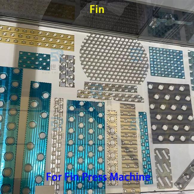 Detailed view of Fin Line die components
