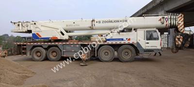 중국 흰색 2014 Zoomlion Qy80V 트럭에 장착된 망원경 크레인 최대 들어올림 높이 40m 판매용