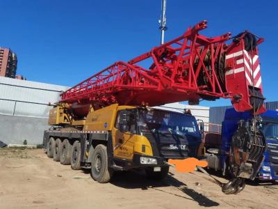 중국 130톤 트럭 크레인 빨간색 최대 들어올림 높이 40m 무거운 장비 이동 크레인 판매용