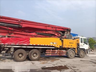 China 56 Meter Max.Vertical Reach Concrete Mixer Machine with 12/8.3 MPa Output Pressure for sale