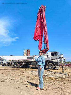 中国 バンツの2.6mmの振動幅のコンクリートポンプを装着した中古プッツマイスタートラック 販売のため