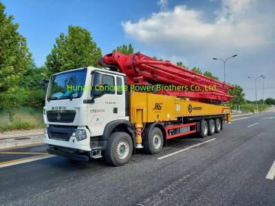 Cina 55000kg Peso totale Red 2022 Concrete Boom Pump Truck per lavori pesanti e costruzioni in vendita