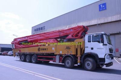 Cina 55000kg Peso totale Red 2022 Concrete Boom Pump Truck per lavori pesanti e costruzioni in vendita