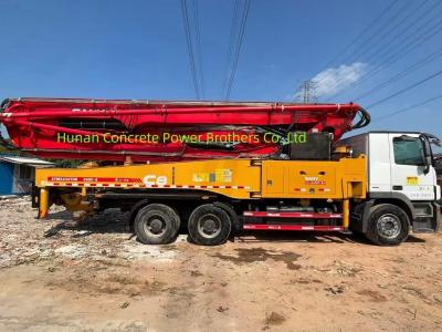 Китай 2019 год Подержанное тяжелое оборудование 49 м Бетонный насос с высотой подачи 1400 мм и шасси MB продается