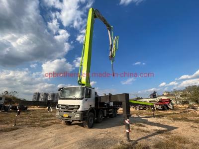 China Green Refurbished Zoomlion Concrete Mixer Machine 56 Meter Used Concrete Pump Truck for sale