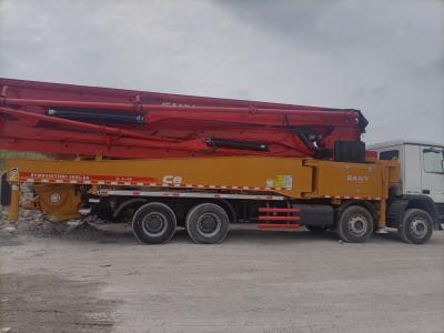 China Hydraulisch bewerkingsproces 52m Tweedehands zware apparatuur Betonpompwagen Te koop