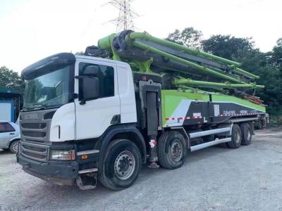 중국 사용 된 콘크리트 펌프 트럭 2018 Zoomlion 56m 무거운 장비 예비 부품 유효 판매용