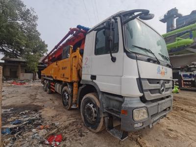 중국 2014 사용 된 52m 콘크리트 펌프 트럭 1540 공급 높이와 반 건조 샷 콘크리트 판매용