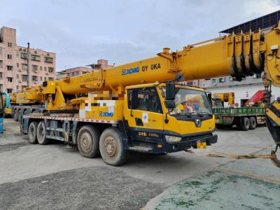 중국 50톤의 접는 수압 이동 크레인 트럭에 장착된 망원경 크레인 승강장치 판매용