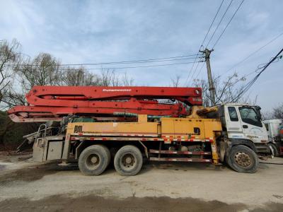 중국 2007 38m Pm 콘크리트 펌프 트럭 콘크리트 붐 펌프 레드 판매용