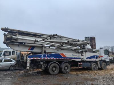 중국 높은 용량과 실린더 유형 구조를 가진 49m 사용 된 콘크리트 붐 펌프 판매용