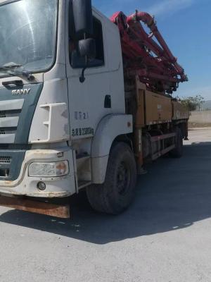 중국 37m Sy 콘크리트 펌프 트럭 2018 가공 과정과 함께 사용 된 중장비 수압 판매용