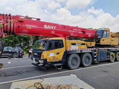 中国 4 軸用 トラック クレーン 80 トン 移動 クレーン 重装備 黄色と赤 販売のため