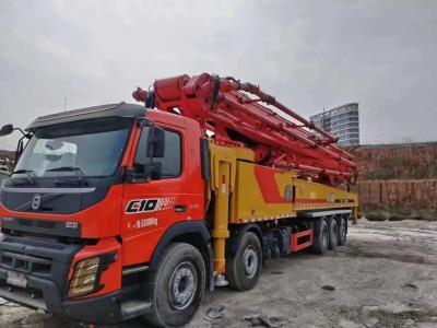 중국 사용 된 콘크리트 펌프 트럭 건설 기계 67m 볼보 및 실린더 유형 구조 판매용