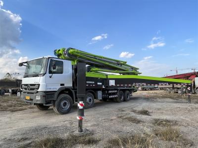 중국 리뉴얼 2013 Zoomlion 56m 콘크리트 펌프 트럭 반 건조 샷 콘크리트 타입 벤츠 차시 판매용