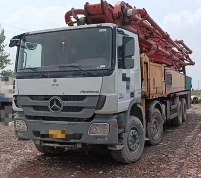 China Used 2014 Putzmeister 56m Concrete Placing Boom Pumping Machine Truck Mounted Concrete Pump Cost for sale
