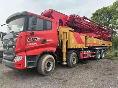 China Red 62m Truck Mounted Concrete Pump Mixer Machine with and 2.6mm Vibrating Amplitude for sale