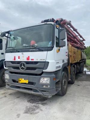 중국 2019 최고 Sy 56m 콘크리트 장착 펌프 배치 공장 사용 및 실린더 유형 구조 판매용