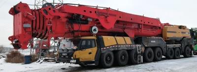 중국 최대 들어올림 무게 16t 접는 600톤 사용 이동 크레인 2013년 전면 크레인 판매용