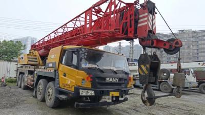 중국 2016 Sy 이동 트럭 크레인 노란색 및 빨간색 최대 들어올림 무게 16t 50톤 용량 판매용