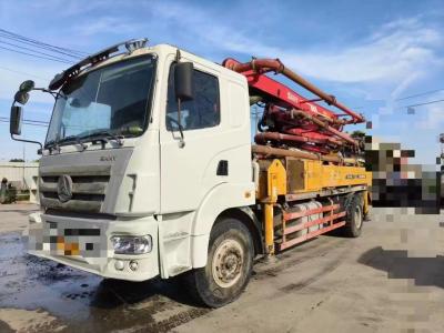 중국 25m 트럭에 장착 된 펌프 사용 된 콘크리트 혼합 공장 2011 년 반 건조 샷 콘크리트 유형 판매용