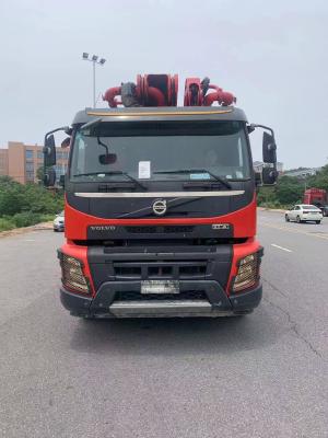 중국 180m 178 레드 볼보 차시 56m 사용 된 콘크리트 펌프 트럭 펌프 탑재 판매용