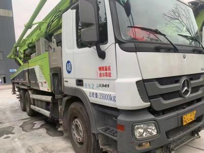 중국 사용 된 Zoomlion 52m 콘크리트 펌프 트럭 반 건조 샷 콘크리트 유형 좋은 상태 판매용