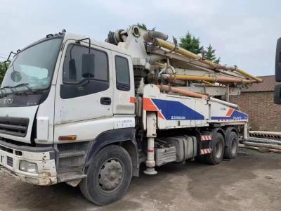 중국 28000kg ZLJ297THB Zoomlion 38m 사용 된 콘크리트 펌프 트럭 좋은 상태 콘크리트 붐 펌프 판매용