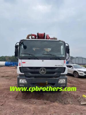 China Used 2013 Putzmeister 56m Concrete Pump Placing Boom on Benz Chassis for Stable Job Site for sale