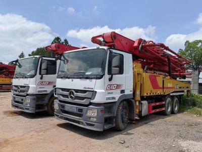 중국 사용 된 콘크리트 펌프 52m 붐 트럭 건설 기계에 장착 된 펌프 메르세데스 벤츠 판매용