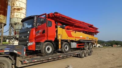 China Red Concrete Pump Truck 56m Truck Mounted Pump Heavy Equipment Concrete Boom Pump for sale