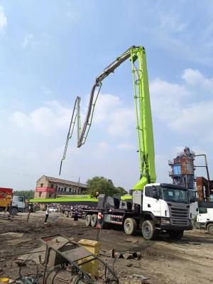 China 2014 Renovado Zoomlion Super Long Boom bomba de caminhão usado bomba verde bomba de concreto misturador de concreto à venda