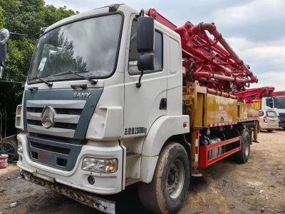 China Processo de usinagem hidráulica 2020 Usado 37m caminhão de bomba de concreto para bomba de estrume de concreto à venda