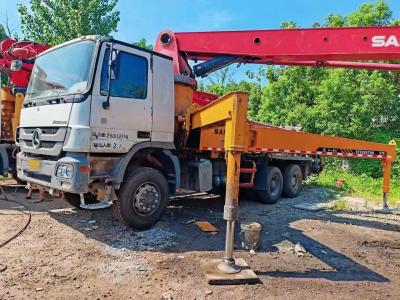 중국 2013 37m 콘크리트 펌프 트럭 3 축 반 건조 샷 콘크리트 유형 4 섹션 붐 판매용