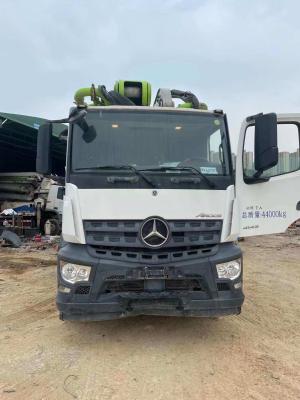 중국 그린 줌밀리온 59m 사용 된 콘크리트 펌프 트럭 메르세데스 벤츠 차시 콘크리트 붐 펌프 판매용