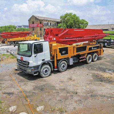 중국 푸츠마이스터 42m 트럭 펌프 메르세데스-벤츠 트럭 펌프 상단 갱신 상태 판매 좋은 판매용