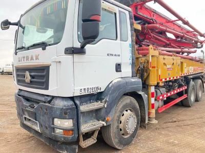 Chine Shandeka châssis au-dessus de la voiture de pompe trinité de 16 ans camion de pompe à béton avec boom à vendre