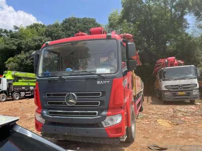 Chine Le camion de pompage de béton rouge Sy 2021 avec 2 sections de boom sur le châssis maison Sy prime s à vendre