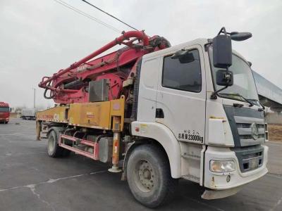 중국 중고 건설 기계 사용 된 38m 콘크리트 펌프 트럭 수압 고정 배치 붐 판매용