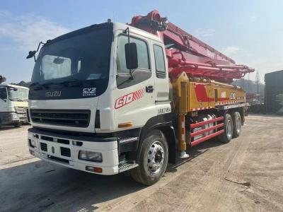 China Perfect Original Condition 37m with 3 Axles Concrete Pump Trucks stationary placing boom for sale