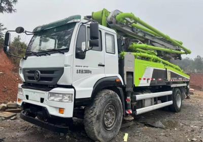 중국 모바일 펌프 트럭 가공 과정 수압 사용 된 Zoomlion 콘크리트 펌프 트럭 38 미터 붐 판매용