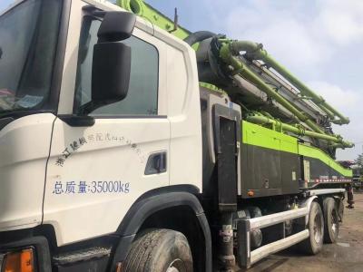 중국 52m 사용 된 콘크리트 펌프 트럭 줌리온 반 건조 샷콘크리트 35000kg 총 무게 판매용